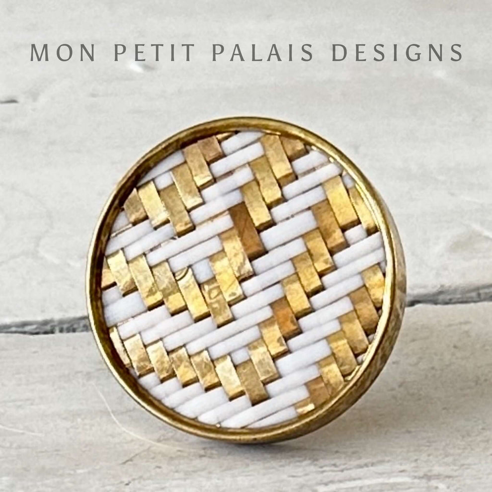 Mina Gold Woven Knob – Mon Petit Palais Designs